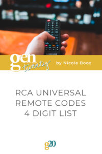 RCA Universal Remote Codes List 4 Digit - GenTwenty