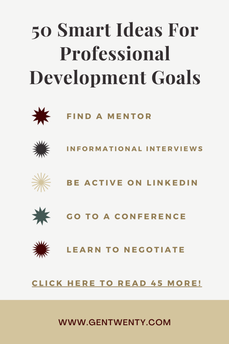 50 Smart Ideas For Professional Development Goals - GenTwenty