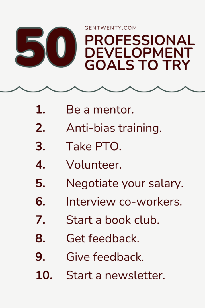 50 Smart Ideas For Professional Development Goals - GenTwenty