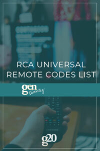 RCA Universal Remote Codes List (TV, VCR, DVD Player) - GenTwenty