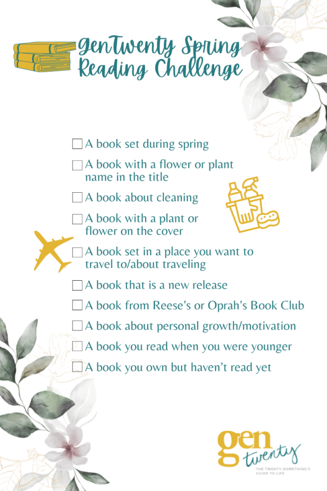GenTwenty's Spring Reading Challenge - GenTwenty