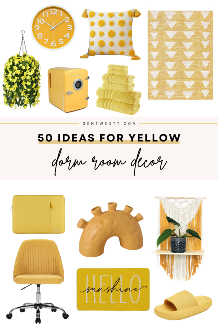50 Ideas For Yellow Dorm Room Decor - GenTwenty