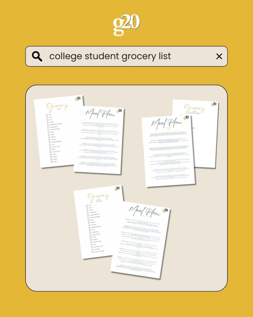 Ultimate Poor College Student Grocery List and Meal Plans - GenTwenty