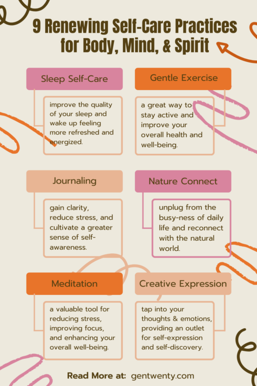 9 Self-Care Practices to Renew Your Mind, Body, and Spirit - GenTwenty