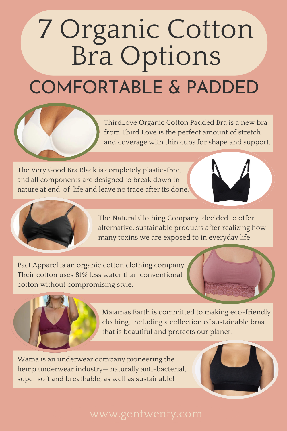 7 Comfortable Organic Cotton Padded Bra Options - GenTwenty