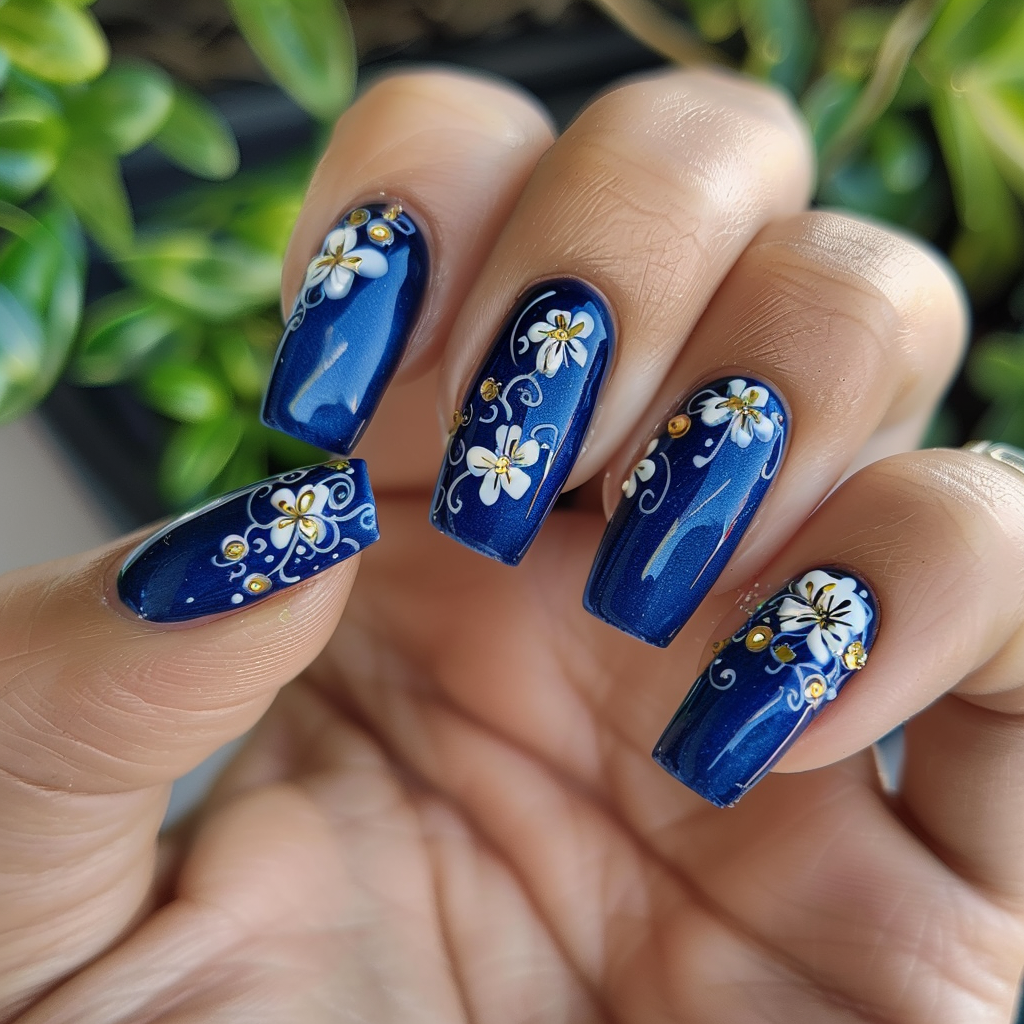 20 Blue Summer Nail Designs You Have To Try - GenTwenty