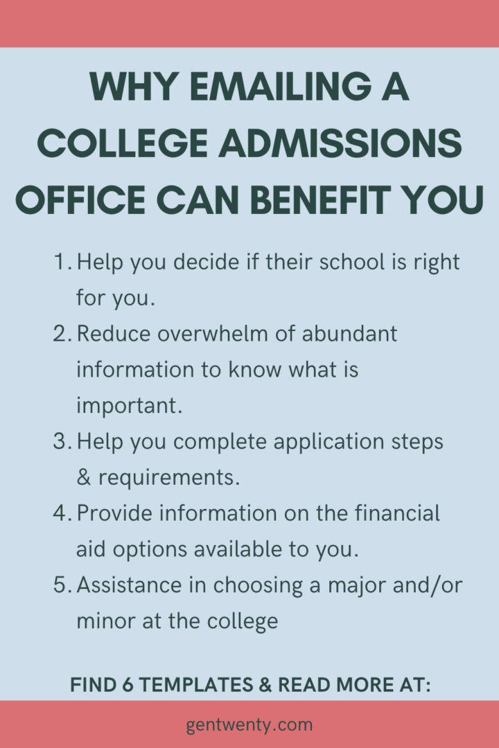 6 Templates To Email A College Admissions Office - GenTwenty