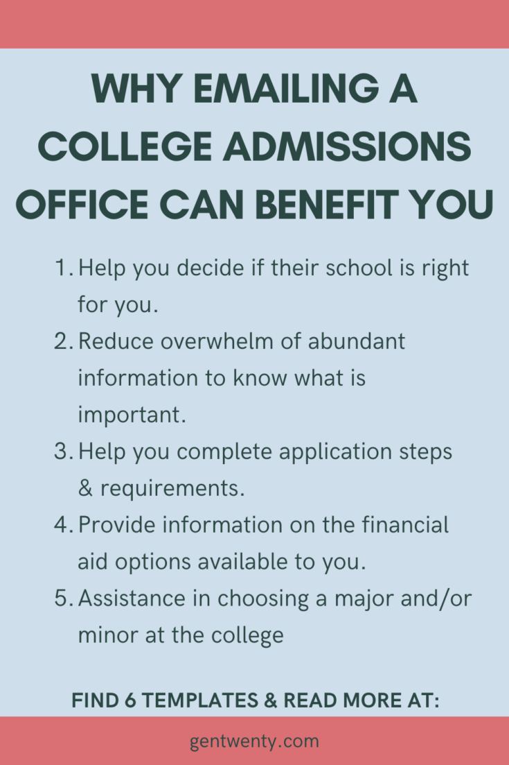 6 Templates To Email A College Admissions Office - GenTwenty
