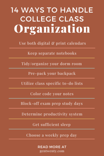 14 Best Ways To Organize For College Classes - GenTwenty