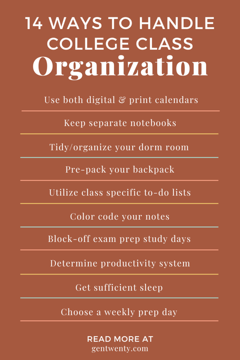14 Best Ways To Organize For College Classes - GenTwenty