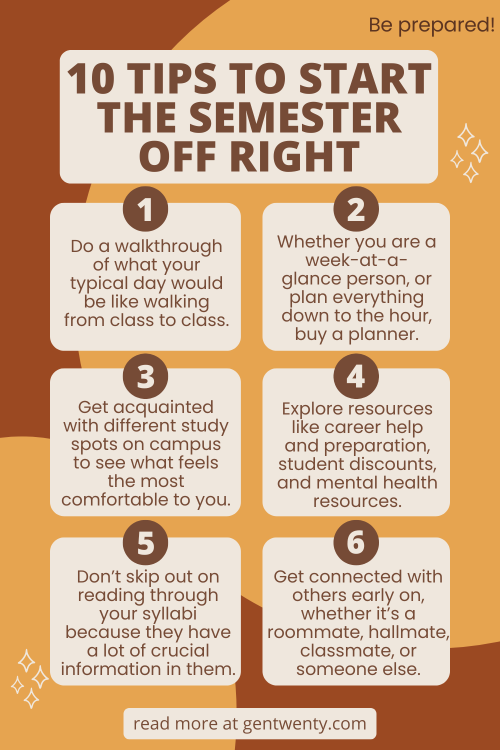 10 Tips For Starting The Semester Off Right - GenTwenty