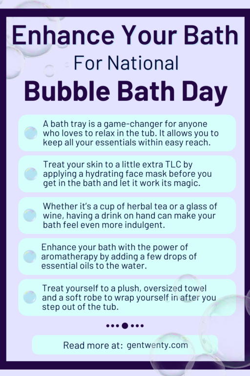 10 Ways to Elevate Your Bath for National Bubble Bath Day (January 8th)