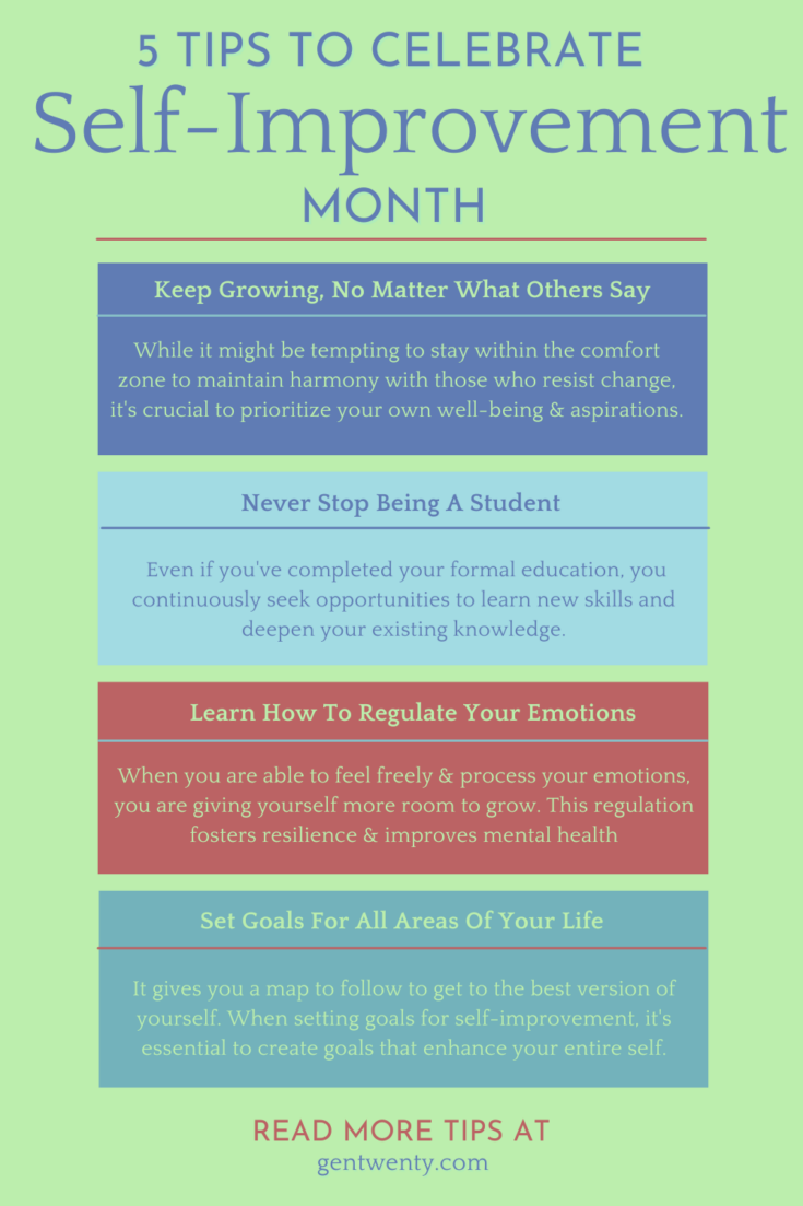 5 Self Improvement Tips To Celebrate Self Improvement Month - GenTwenty