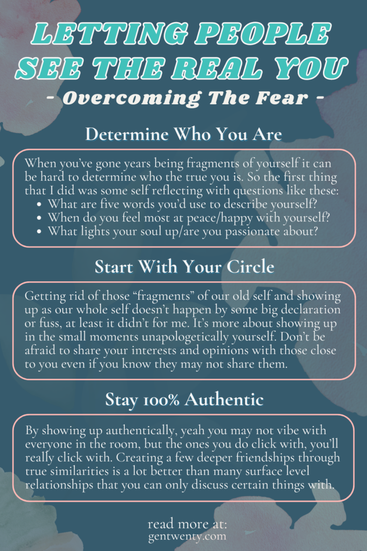 How I Overcame The Fear Of Letting People See The Real Me - GenTwenty