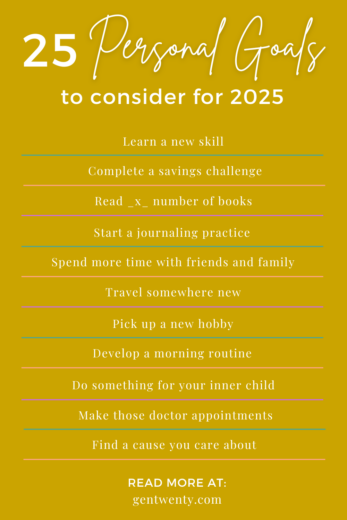 25 Goals To Set In 2025 - GenTwenty