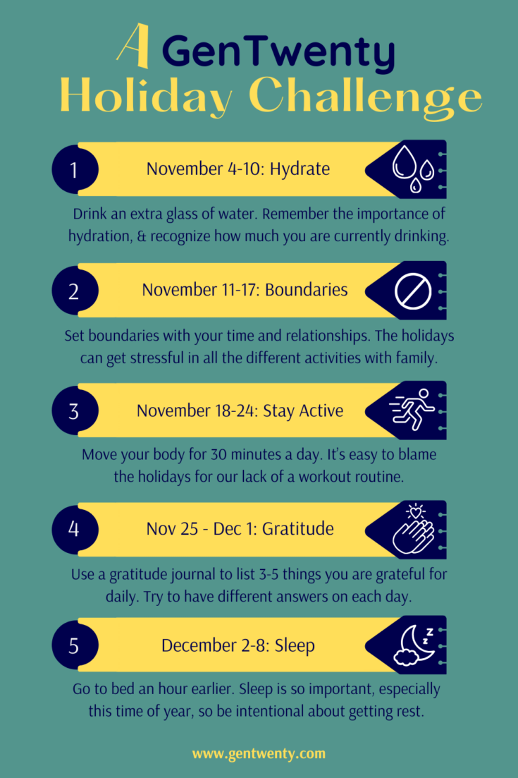 A GenTwenty Holiday Wellness Challenge - GenTwenty