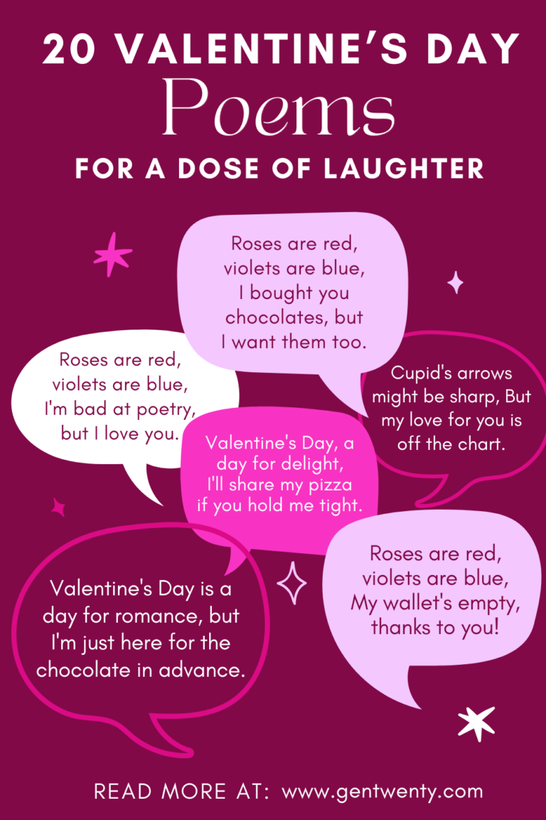 20 Hilarious, Short and Funny Valentine's Day Poems - GenTwenty