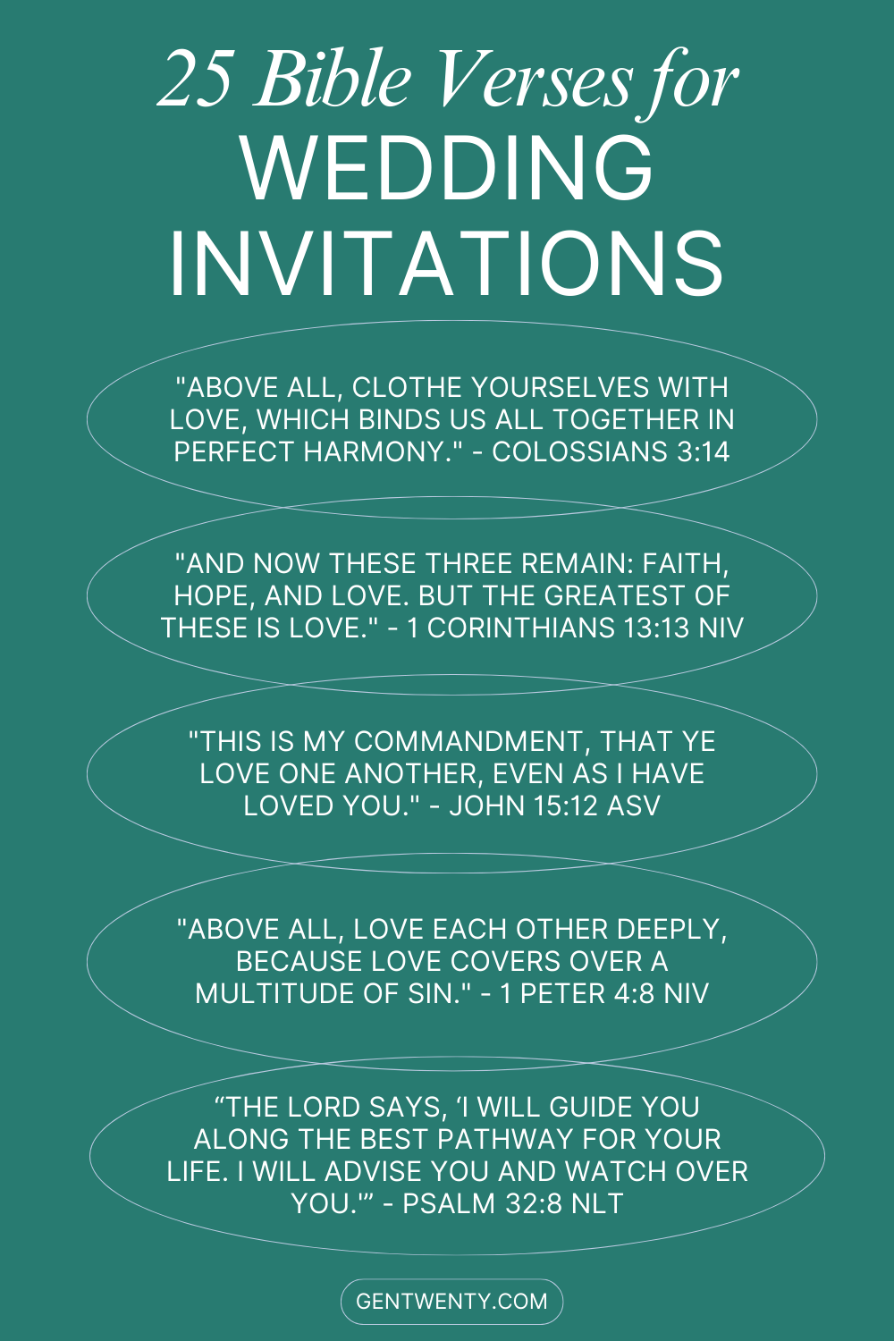 25 Uplifting Bible Verses For Your Wedding Invitations - GenTwenty
