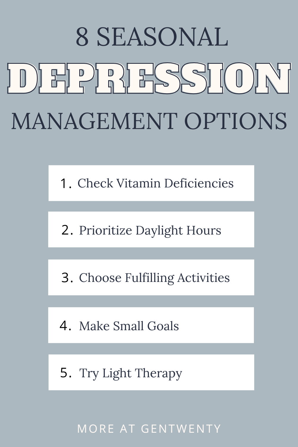 8 Effective Ways To Deal With Seasonal Depression - GenTwenty